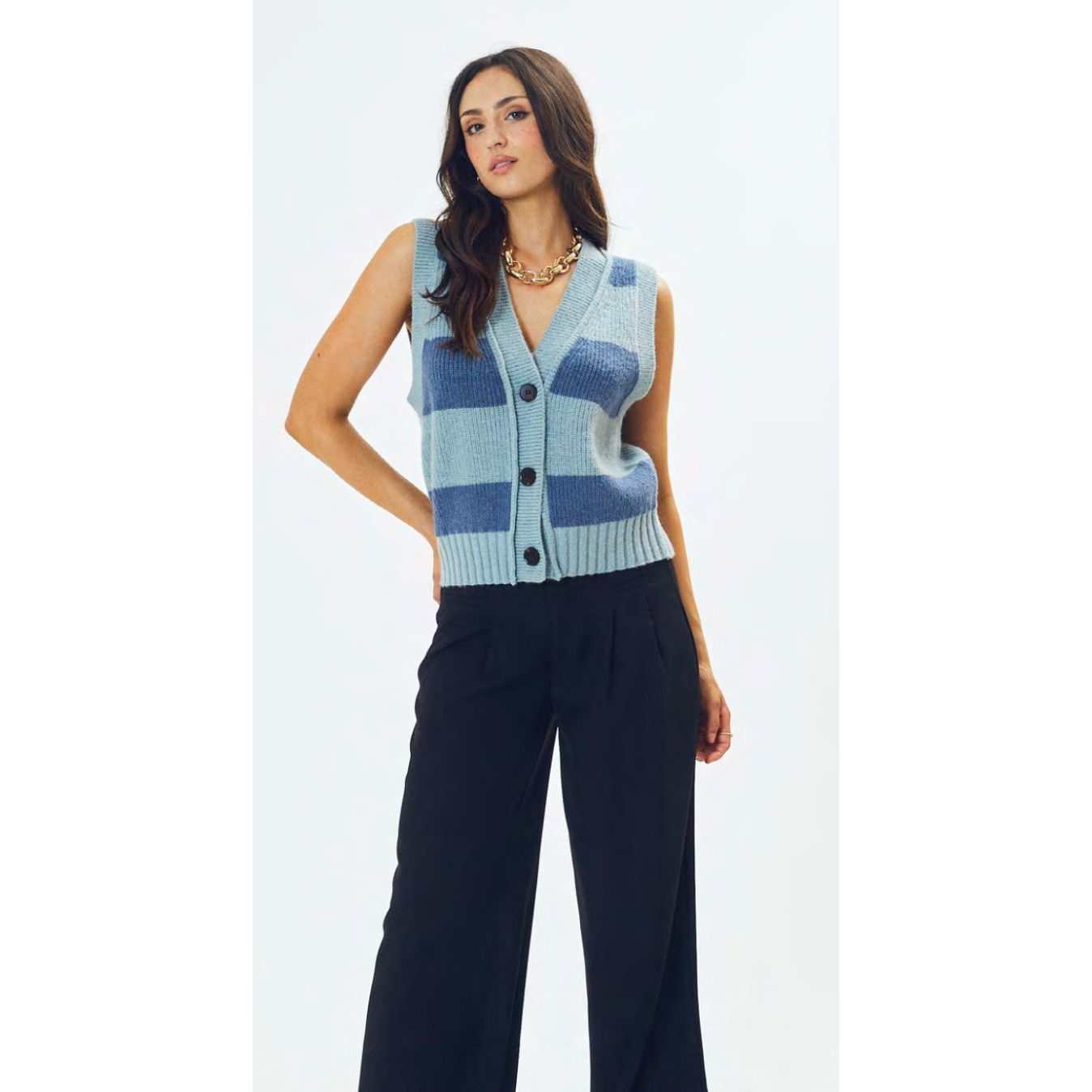 Andrea Stripe Vest – The Pearl Pagoda