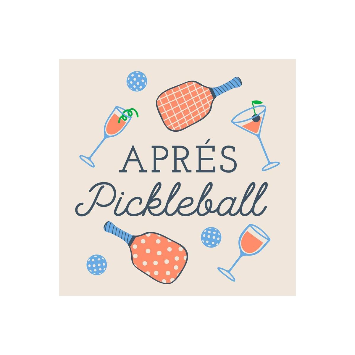 Apres Pickleball Cocktail Napkins – The Pearl Pagoda